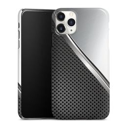 DeinDesign iPhone 11 Pro Max Handy Premium Case Smartphone Handyh&uuml;lle Schutzh&uuml;lle gl&auml;nzend Steel Metall Carbon Premium Case