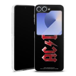 DeinDesign Galaxy Z Flip 7 FE Handy Hard Case Schutzh&uuml;lle transparent Smartphone Handy H&uuml;lle Logo Merchandise Acdc Hard Case