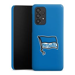 DeinDesign Galaxy A33 5G Handy Premium Case Smartphone Handyh&uuml;lle Schutzh&uuml;lle gl&auml;nzend Official Licensed Product Flag Hertha Bsc Premium Case
