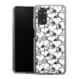 DeinDesign Xiaomi Redmi Note 11S Handy Silikon H&uuml;lle Case transparent Handyh&uuml;lle Peanuts Snoopy Muster Silikon Case
