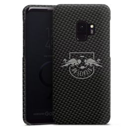 DeinDesign Galaxy S9 Handy Premium Case Smartphone Handyh&uuml;lle Schutzh&uuml;lle matt Rb Leipzig Carbon Metallic Look Premium Case