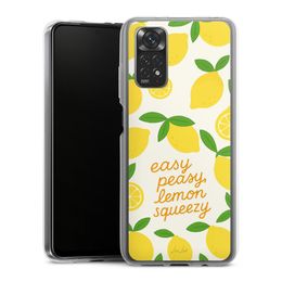DeinDesign Xiaomi Redmi Note 11 4G Handy Silikon H&uuml;lle Case transparent Handyh&uuml;lle Spruch Statement Lemon Silikon Case