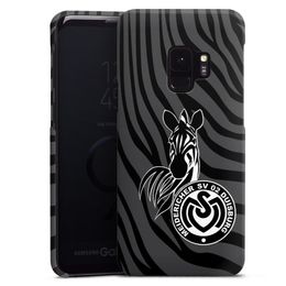 DeinDesign Galaxy S9 Handy Premium Case Smartphone Handyh&uuml;lle Schutzh&uuml;lle matt Zebra Msv Duisburg Muster Premium Case