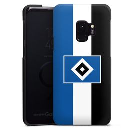 DeinDesign Galaxy S9 Handy Premium Case Smartphone Handyh&uuml;lle Schutzh&uuml;lle matt Stripes Hamburger Sv Hsv Premium Case