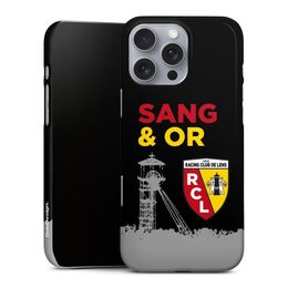DeinDesign iPhone 16 Pro Max Handy Premium Case Smartphone Handyh&uuml;lle Schutzh&uuml;lle gl&auml;nzend Racing Club De Lens Official Licensed Product Rcl Premium Case