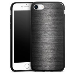 DeinDesign iPhone SE (2022) Handy Slim Case extra d&uuml;nn Silikon Handyh&uuml;lle schwarz H&uuml;lle Metal Metallic Look Anthracite Silikon Slim Case