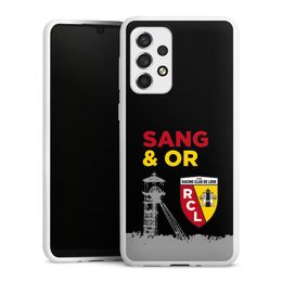 DeinDesign Galaxy A33 5G Handy Silikon H&uuml;lle Case wei&szlig; Handyh&uuml;lle Racing Club De Lens Rcl Official Licensed Product Silikon Case