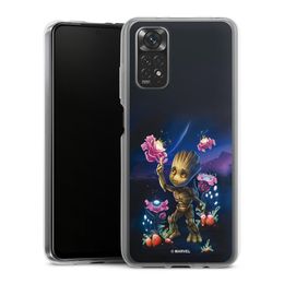 DeinDesign Xiaomi Redmi Note 11S Handy Silikon H&uuml;lle Case transparent Handyh&uuml;lle Baby Groot Marvel Guardians Of The Galaxy Silikon Case