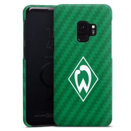 DeinDesign Galaxy S9 Handy Premium Case Smartphone Handyh&uuml;lle Schutzh&uuml;lle matt Carbon Official Licensed Product Sv Werder Bremen Premium Case