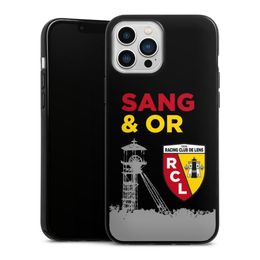 DeinDesign iPhone 13 Pro Max Handy Silikon H&uuml;lle Case schwarz Handyh&uuml;lle Racing Club De Lens Official Licensed Product Rcl