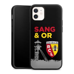 DeinDesign iPhone 12 mini Handy Premium Silikon H&uuml;lle Handyh&uuml;lle schwarz Case Racing Club De Lens Official Licensed Product Rcl Silikon Premium Case