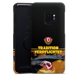 DeinDesign Galaxy S9 Handy Premium Case Smartphone Handyh&uuml;lle Schutzh&uuml;lle matt Sgd Sg Dynamo Dresden Merchandise Premium Case