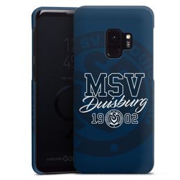 DeinDesign Galaxy S9 Handy Premium Case Smartphone Handyh&uuml;lle Schutzh&uuml;lle matt Soccer Merchandise Msv Duisburg Premium Case