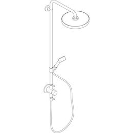 Hansgrohe AXOR One Duschsystem mit Thermostat und Duschkopf 280 48797670 Unterputz-Fertigmontageset, 1 Strahlart wassersparend , EcoSmart, 8 l/min, schwarz matt