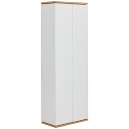 Xora Garderobenschrank, Wei&szlig;, Eiche Artisan, Kunststoff, 5 F&auml;cher, 70x200x37.8 cm, Beim&ouml;bel erh&auml;ltlich, Garderobe, Garderobenschr&auml;nke, Garderobenschr&auml;nke
