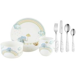 Villeroy & Boch Villeroy & Boch Kindergeschirrset Walk Elephant, Mehrfarbig, Keramik, Elefant, 13.5x24x26.5 cm, lebensmittelecht, schadstofffrei, wiederverwertbar, F&uuml;ttern, Kindergeschirr