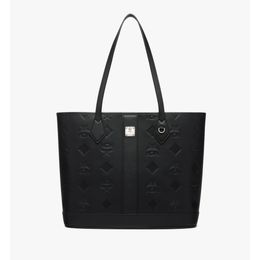 MCM Neuer Liz Shopper aus Leder mit gepr&auml;gtem Monogramm MWPGALR01BK001