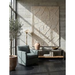 Wollteppich Hoch-Tief Natur 160 x 230 cm - DEBEN KADIMA DESIGN