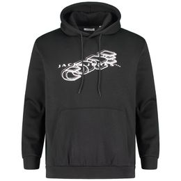 Jack & Jones Herren Gro&szlig;e Gr&ouml;&szlig;en | Jack&Jones Hoodie mit Label-Print Farbe schwarz Gr&ouml;&szlig;e: 5XL