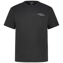 Jack & Jones Herren Gro&szlig;e Gr&ouml;&szlig;en | Jack&Jones T-Shirt mit Label-Print Farbe schwarz Gr&ouml;&szlig;e: 6XL