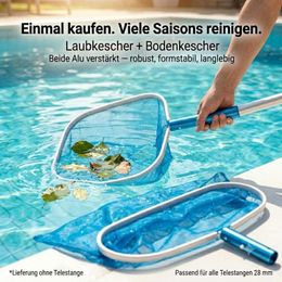 Profi-Kescher-Set | Laubkescher + Bodenkescher | Alu verst&auml;rkt