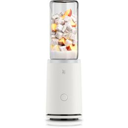WMF Smoothie-Maker "Mix & Go Touch", wei&szlig; (sea shell), B:10cm H:33,5cm T:10cm, Zerkleinerer, recyceltes Material, auslaufsichere Trinkflasche, Einhandbedienung