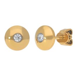 Paar Ohrstecker TITANIA "Titanohrstecker", gold (goldfarben), Ohrringe, Damen, Titan, mit Zirkonia