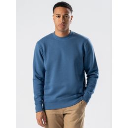 Rundhalspullover TEESHOPPEN "TEESHOPPEN Pullover Sweatshirt Crewneck", Herren, Gr. L, blau, Obermaterial: 70% Baumwolle, 30% Polyester, Pullover Rundhalspullover