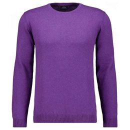 Rundhalspullover Ragman, Herren, Gr. 52, lila (violett), Strick, 95% Baumwolle 5% Kaschmir, Rundhals, Pullover Rundhalspullover