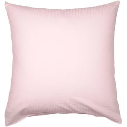 Kissenbezug Janine "PIANO 0125 31 80x80", rosa (hellrosa), B:40cm L:40cm, Mako-Soft-Seersucker, Obermaterial: 100% Baumwolle, Kissenbez&uuml;ge, Kissenbezug, mit Rei&szlig;verschluss