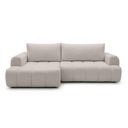 Ecksofa OTTO HOME "LIOORA Schlafsofa mit Bettkasten, Breite 265 cm, Verl&auml;ssliche Qualit&auml;t", taupe, B:265cm H:90cm T:149cm, 100% Polyester, Sofas, Ecksofa, L-Form mit Bettfunktion und Bettkasten, Recamiere rechts/links