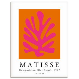 Wandbild Artland "Matisse Komposition - cut-out pink", pink (farbe bild(er): pink), B:90cm H:120cm, Bilder, als Alubild, Leinwandbild, Poster, Wandaufkleber in verschied. Gr&ouml;&szlig;en