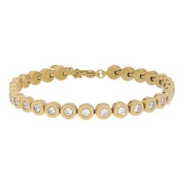 Armband TITANIA "Titanarmband", gold (goldfarben), Armb&auml;nder, Damen, Titan, Armband, mit Zirkonia