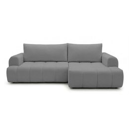 Ecksofa OTTO HOME "LIOORA Schlafsofa mit Bettkasten, Breite 265 cm, Verl&auml;ssliche Qualit&auml;t", dunkelgrau, B:265cm H:90cm T:149cm, 100% Polyester, Sofas, Ecksofa, L-Form mit Bettfunktion und Bettkasten, Recamiere rechts/links