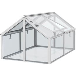 Fr&uuml;hbeet Vitavia "Zola ESG", silber (silberfarben), B:89cm H:71,3cm T:124,3cm, Pflanzgef&auml;&szlig;e, BxTxH: 89x124x71 cm, alu