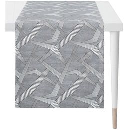 Tischl&auml;ufer Apelt "Domino", grau, B:140cm L:44cm, Polyester, Viskose, Tischdecken