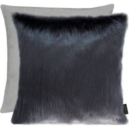 Dekokissen Apelt "Lars" Gr. 1, grau (grau, schwarz, unifarben), B:46cm L:46cm, Obermaterial: 50% Polyester, 50% Polyethylen, Dekokissen_Sitzkissen_Kissenh&uuml;llen