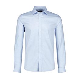 Businesshemd LINDBERGH "Business-Casual-Hemd (Langarm) Modern Fit", Herren, Gr. XL, Normalgr&ouml;&szlig;en, blau (lt blau), Obermaterial: 96% Baumwolle, 4% Elasthan, Hemden
