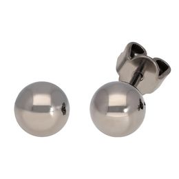 Paar Ohrstecker TITANIA "Titanohrstecker", grau (titanfarben), Ohrringe, Damen, Titan