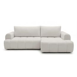 Ecksofa OTTO HOME "LIOORA Schlafsofa mit Bettkasten, Breite 265 cm, Verl&auml;ssliche Qualit&auml;t", beige, B:265cm H:90cm T:149cm, 100% Polyester, Sofas, Ecksofa, L-Form mit Bettfunktion und Bettkasten, Recamiere rechts/links
