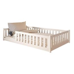 Kids Collective Bodenbett, Wei&szlig;, Holz, 120x200 cm, Kinder- & Jugendzimmer, Kinderm&ouml;bel, Kinderbetten, Kindereinzelbetten
