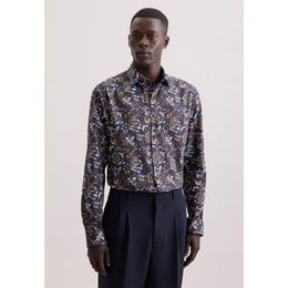 Businesshemd Seidensticker "Schwarze Rose", Herren, Gr. XL (44), normale &Auml;rmell&auml;ngen, nougat, 100% Baumwolle, gebl&uuml;mt, comfort fit, 2-Knopf-Manschette, Hemden, Comfort 1/1 Kentkragen Gebl&uuml;mt