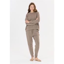ENDURANCE ATHLECIA Sweathose ATHLECIA "Jacey", Damen, Gr. 38, EURO-Gr&ouml;&szlig;en, braun, 51% Polyester, 44% Modal, 5% Elasthan, unifarben, lang, Hosen Sweathose, aus weichem Modalmix
