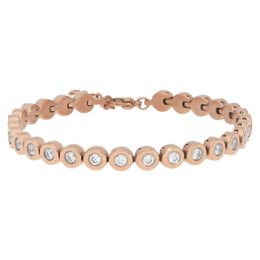 Armband TITANIA "Titanarmband", rosa (ros&eacute;goldfarben), Armb&auml;nder, Damen, Titan, Armband, mit Zirkonia