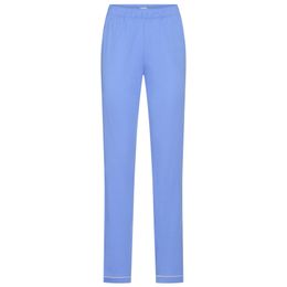 Lascana Damen Pyjamahose, Gr. 44blau, Single Jersey, Obermaterial: 50% Baumwolle, 50% Viskose, unifarben mit Farbeinsatz, Basic, Hosen, mit