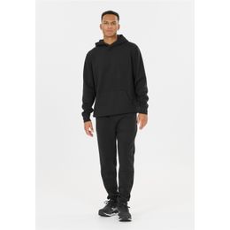 Sweathose Virtus "Taro V2", Herren, Gr. L, US-Gr&ouml;&szlig;en, schwarz, 78% Polyester, 17% Viskose, 5% Elasthan, unifarben, lang, Hosen Sweathose, mit praktischen Seitentaschen