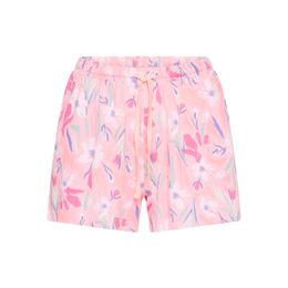 Pyjamashorts Vivance Dreams, Damen, Gr. 36/38, N-Gr, rosa (rosa gebl&uuml;mt), Single Jersey, Obermaterial: 100% Baumwolle, gebl&uuml;mt, Basic kurz, Hosen, Sch&ouml;ner Blumen- oder Streifendruck