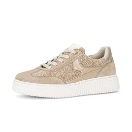 Sneaker Gabor "Sneaker low", Damen, Gr. 37,5, beige, Schuhe Sneaker