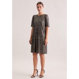 Sommerkleid Seidensticker, Damen, Gr. M (38), Normalgr&ouml;&szlig;en, kupfer, 95% Polyester, 5% Elasthan, gl&auml;nzend, regular fit, Rundhals, Kleider Sommerkleid, 1/2 Rundhals Pailletten