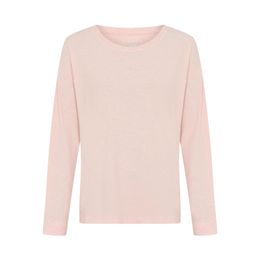 Pyjamaoberteil Copenhagen Studios, Damen, Gr. 40/42, rosa, Feinripp, Obermaterial: 92% Modal, 8% Elasthan, unifarben, bequem normal, Rundhals, Shirts, aus hochwertiger Rippqualit&auml;t
